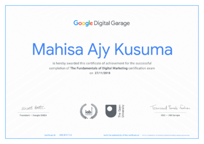 About Me - Mahisa Ajy Kusuma